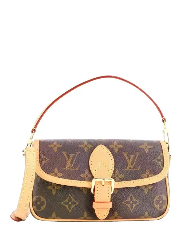 LOUIS VUITTON Diane Nm Handbag Monogram Canvas Nano Shoulder Bag - Brown