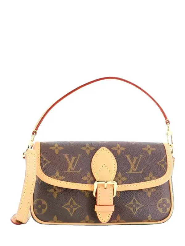 LOUIS VUITTON Diane Nm Handbag Monogram Canvas Nano Shoulder Bag - Brown