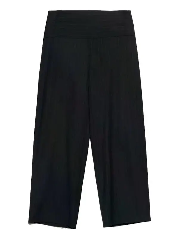 Bimba Y Lola Navy- Striped Ankle-length Maxi Trousers - Blue
