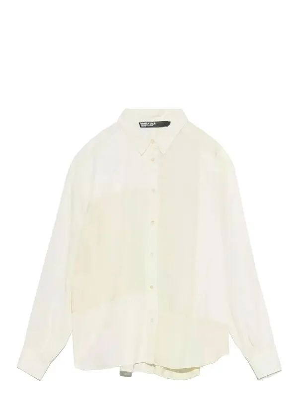 Bimba Y Lola Cream Patchwork Straight Shirt - Neutrals