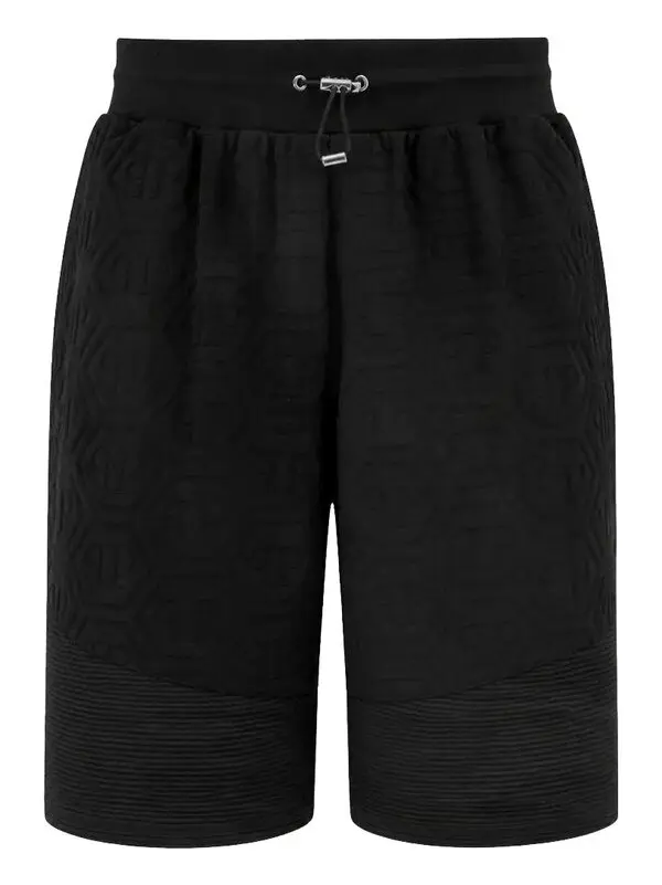 Philipp Plein Padded Shorts Biker Monogram - Black