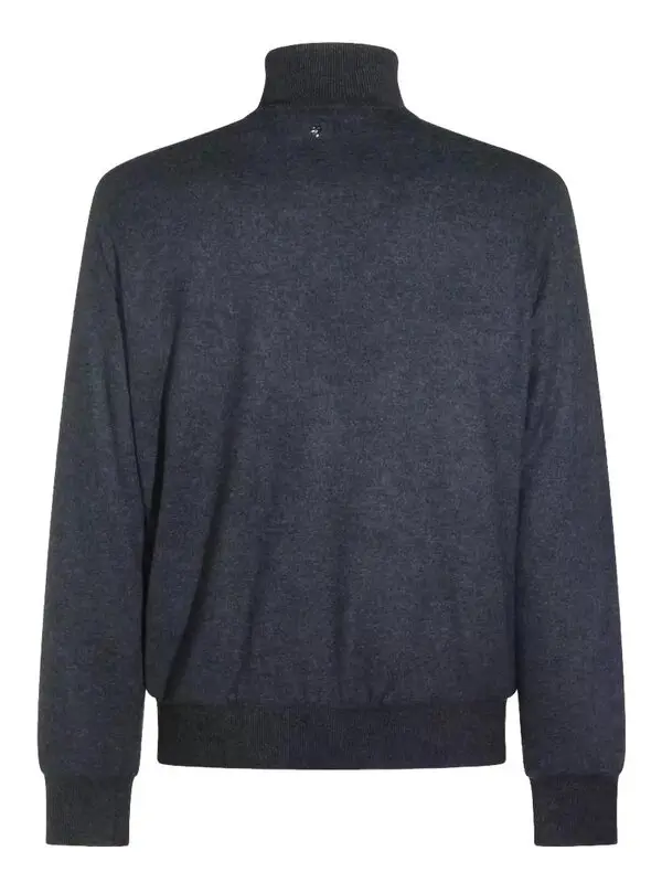 MONTECORE Ribbed-trim Zip-up Cardigan - Grey