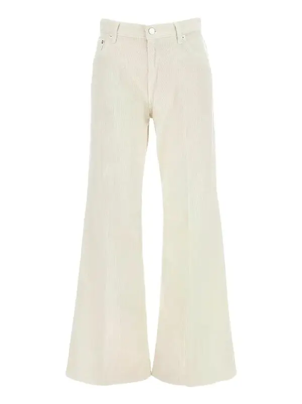 HAIKURE Corduroy-effect Flared Jeans - White