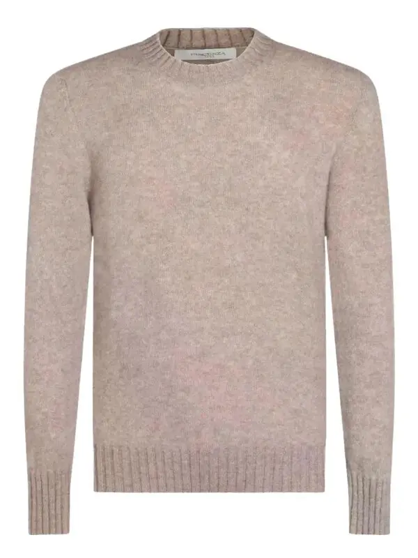 PIACENZA CASHMERE 1733 Crew-neck Ribbed-trim Sweater - Neutrals