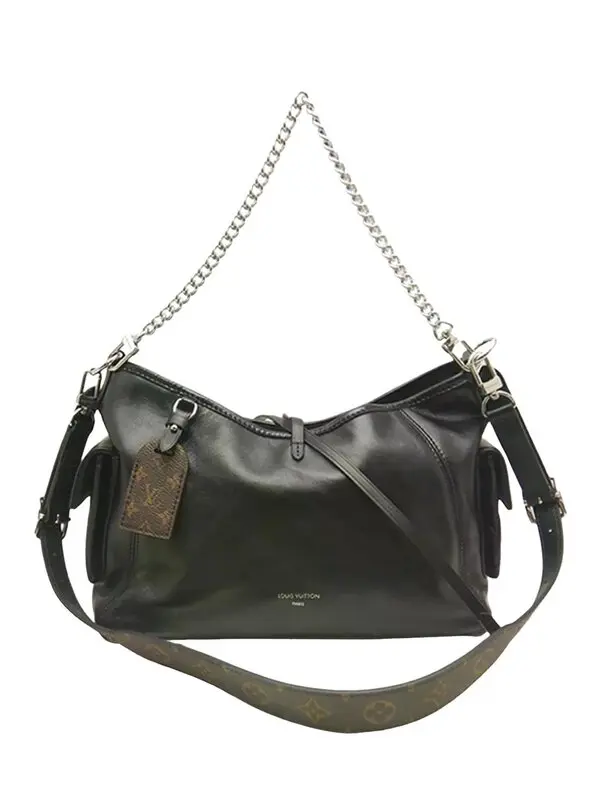 LOUIS VUITTON 2021-2026 Lambskin Carryall Cargo Vibe Pm Satchel - Black