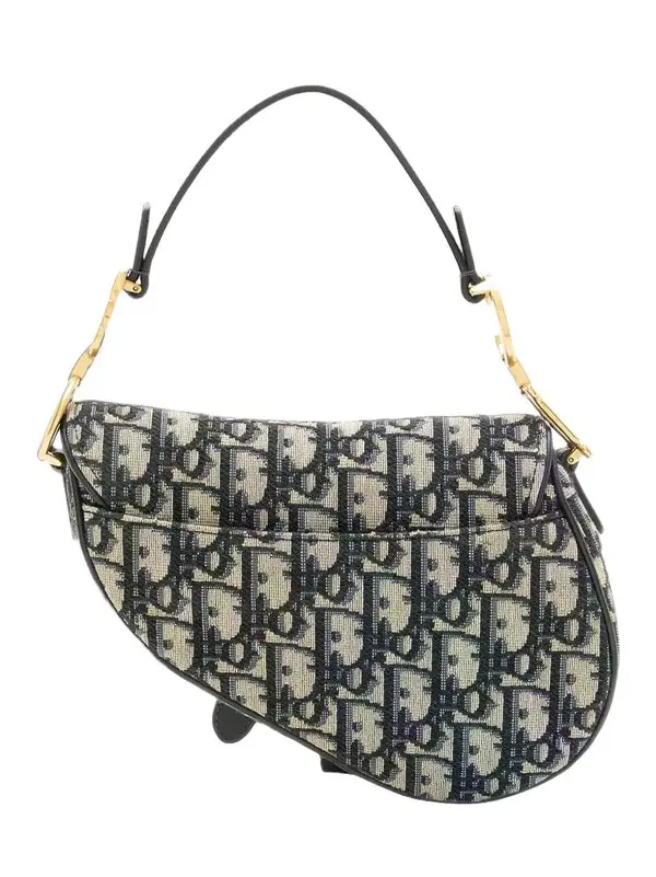 Dior 2020 Oblique Saddle Handbag - Neutrals