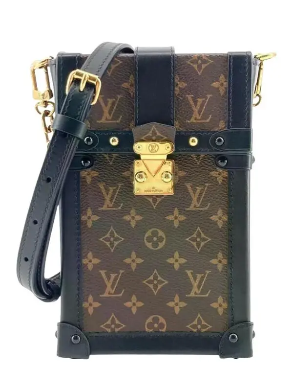 LOUIS VUITTON 2021 Monogram Pochette Trunk Verticale Crossbody Bag - Brown