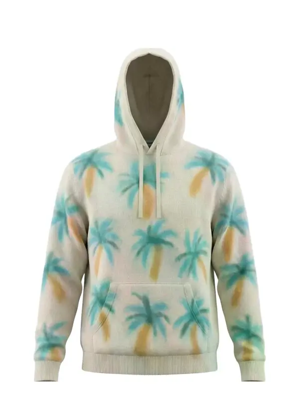 HARDEN Painted Palm Tree Hoodie - Neutrals