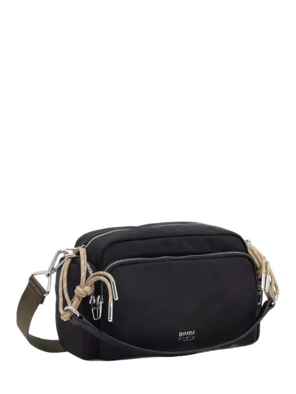 Bimba Y Lola Large Nylon Pocket Crossbody Bag - Black