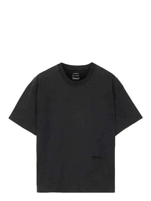 ALLSAINTS Maddox Crewneck Regular-fit Cotton T-shirt - Washed Black