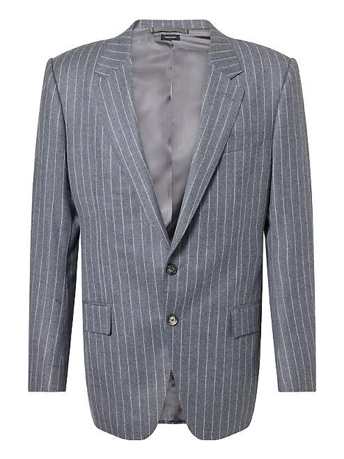 TOM FORD Pinstripe Single-breasted Suit Wool Blazer - Grey