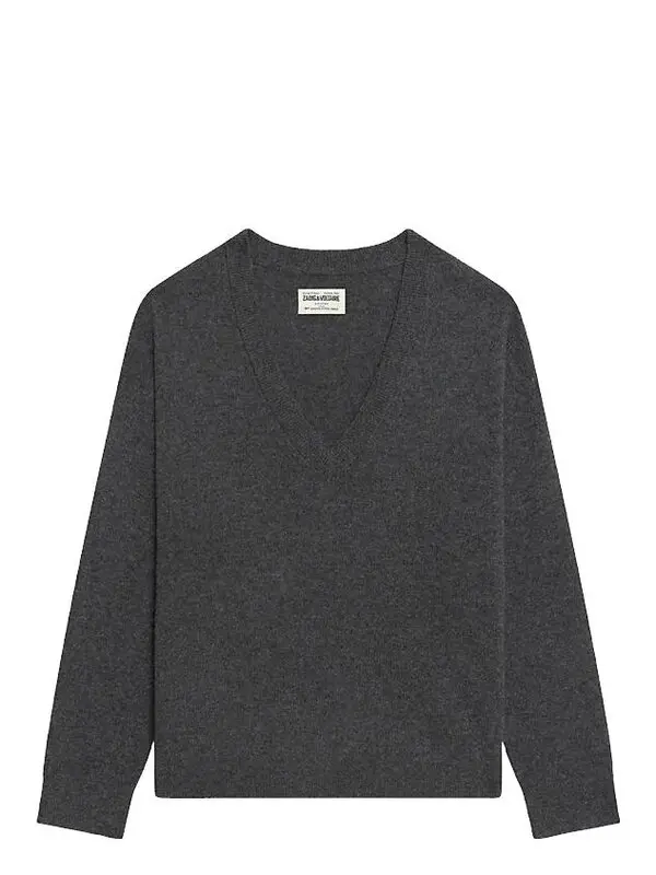 Zadig&Voltaire Mikyz V-neck Cashmere Jumper - Anthracite