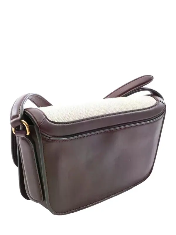FERRAGAMO 2010s Trapezio Gancini Shoulder Bag - Brown