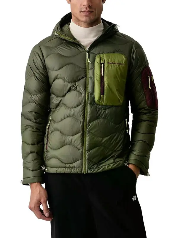 PEAK PERFORMANCE Helium Utility Quilted Hooded Jacket - Green