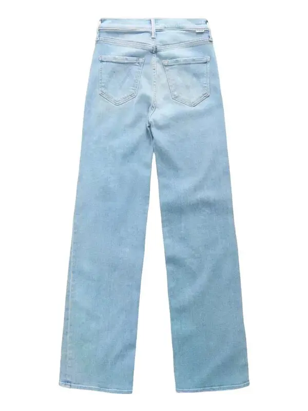 MOTHER The Kick It Crystal-embellished Jeans - Blue