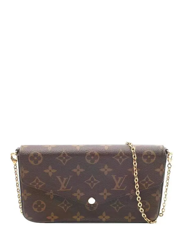 LOUIS VUITTON 2021-2026 Monogram Pochette Felicie Crossbody Bag - Brown