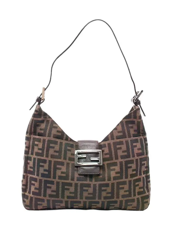 Fendi 2000-2010 Zucca Canvas Shoulder Bag - Brown