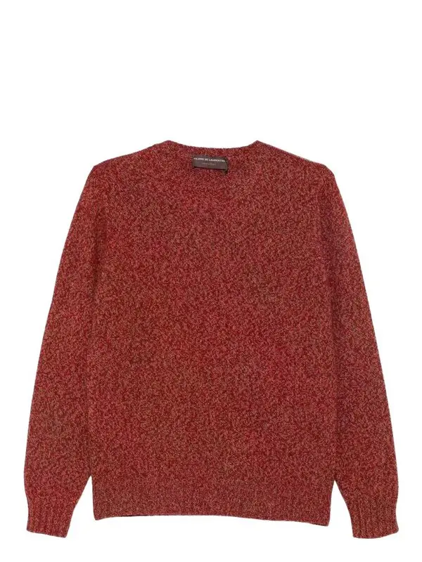 FILIPPO DE LAURENTIIS Mélange Crew-neck Sweater - Red