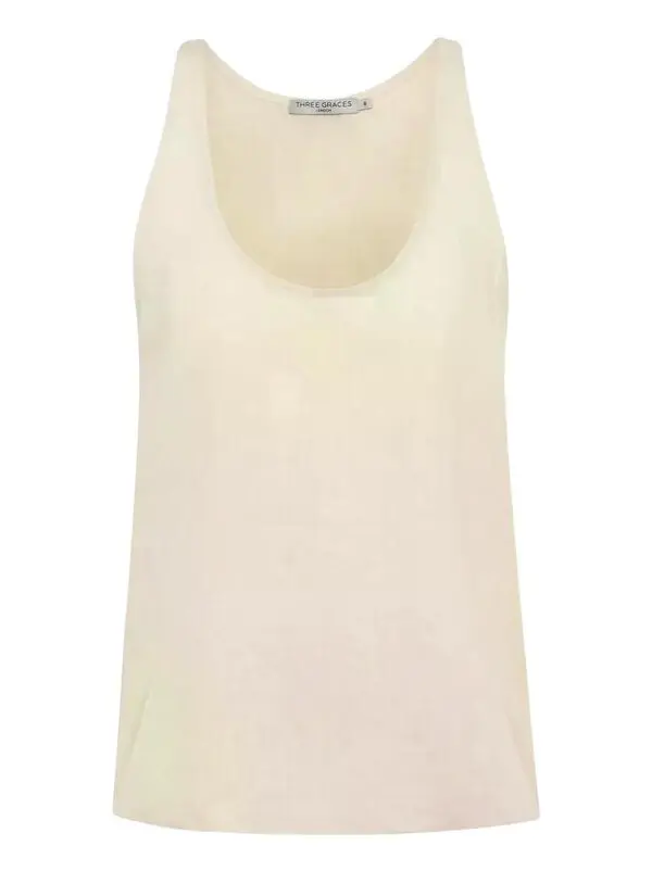 THREE GRACES LONDON Tina Scoop-neck Top - Neutrals
