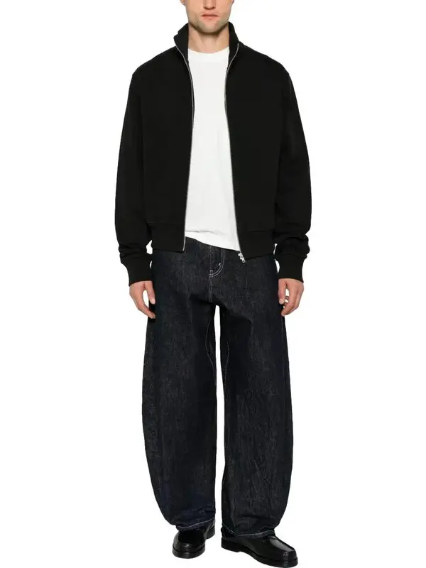 ENTIRE STUDIOS Zip-up Cotton Sweatshirt - Black