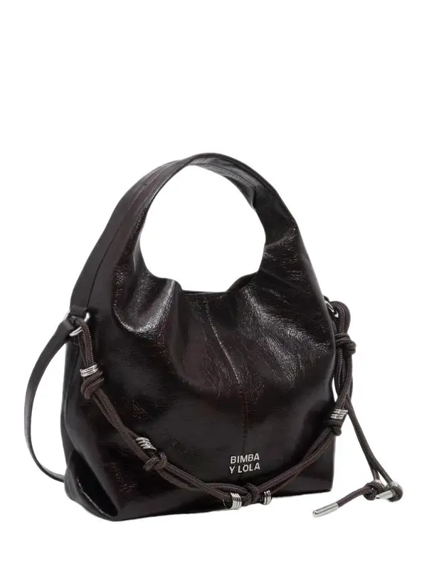 Bimba Y Lola Small Espresso Leather Paper Bag - Brown