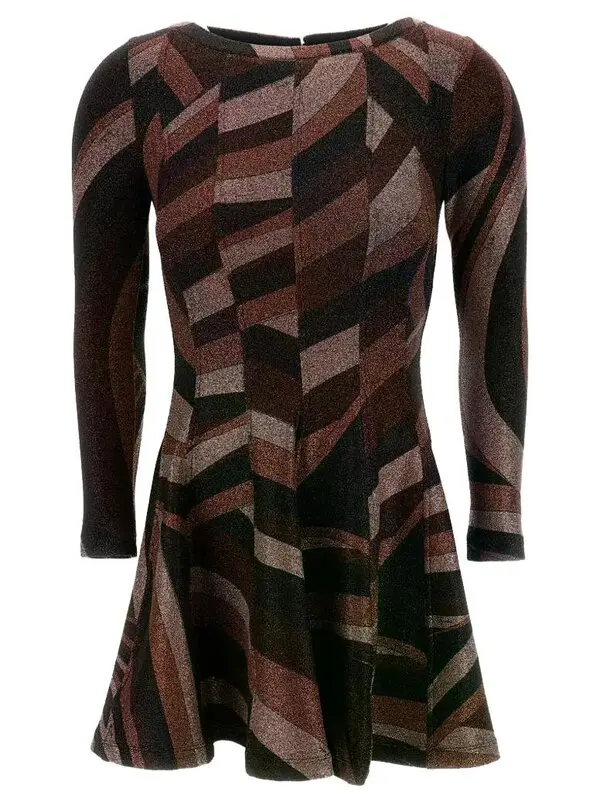 Emilio Pucci Iride Print Lurex Jersey Dress - Brown