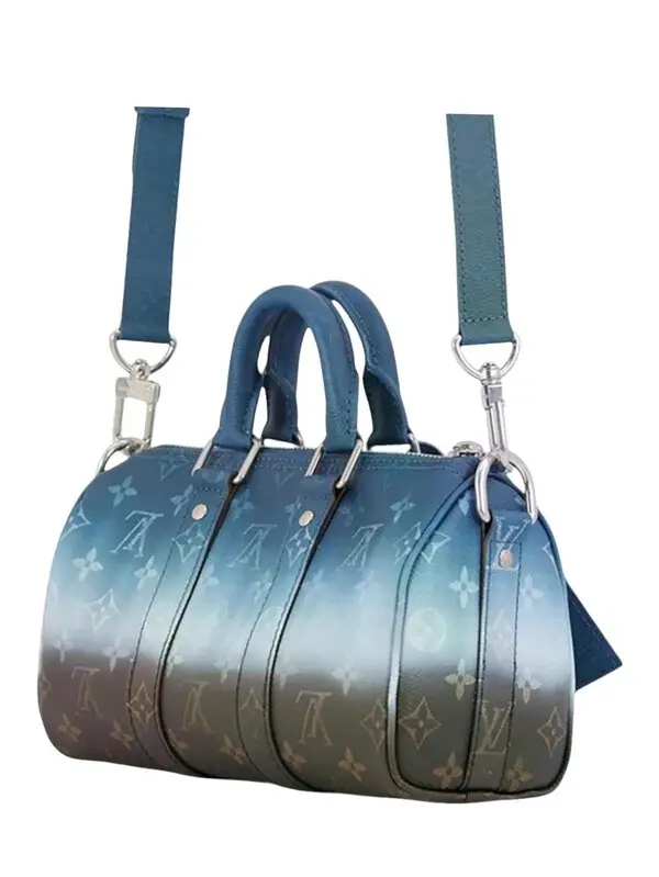 LOUIS VUITTON 2026 Monogram Pigment Keepall Bandouliere 25 Satchel - Blue