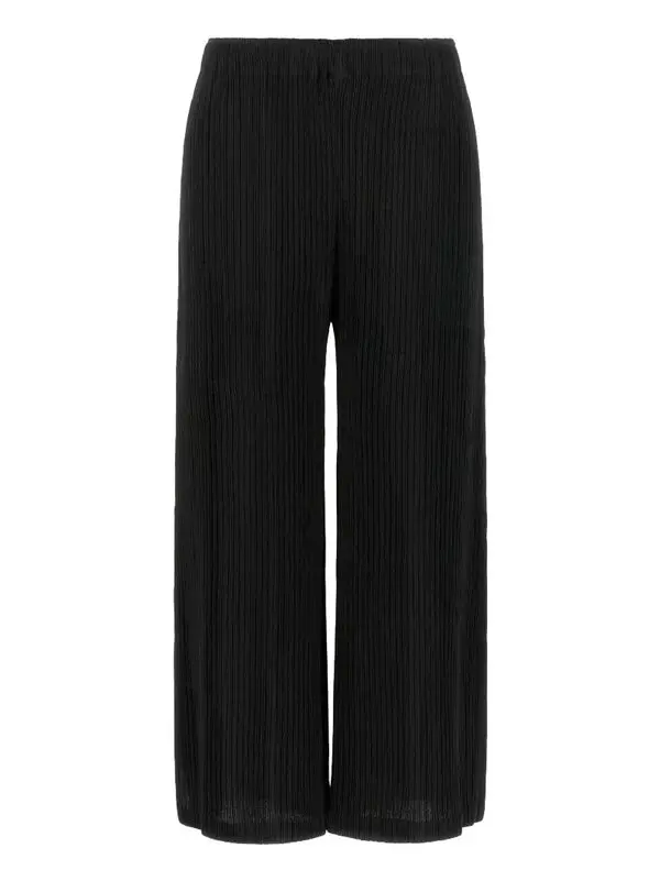 Issey Miyake Hatching Bottoms Pleated Trousers - Black