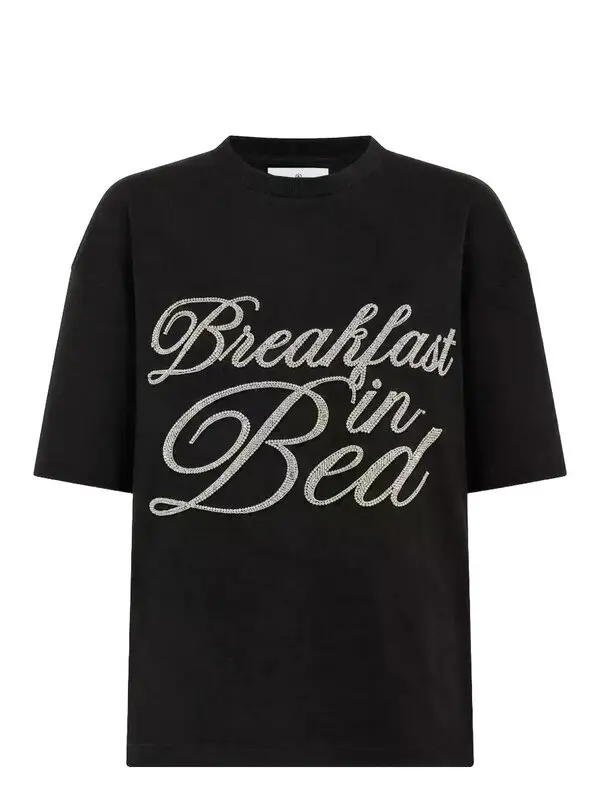 Philipp Plein Fit T-shirt Breakfast In Bed Crystal - Black