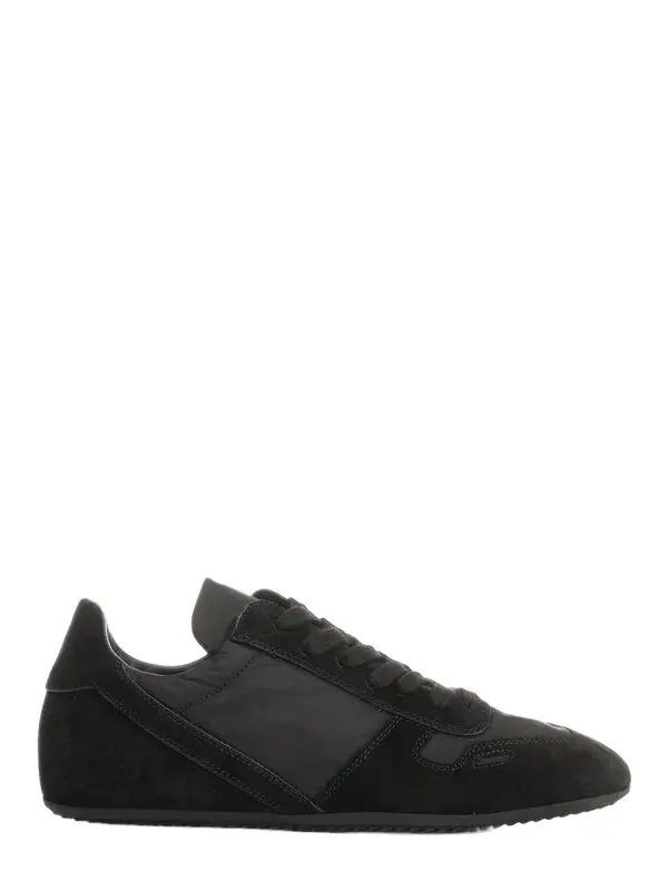 Rick Owens Minimal Suede-trim Sneakers - Black