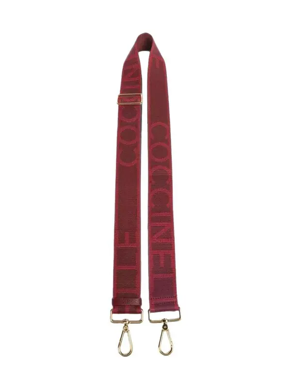 COCCINELLE Logo-jacquard Adjustable Bag Strap - Red