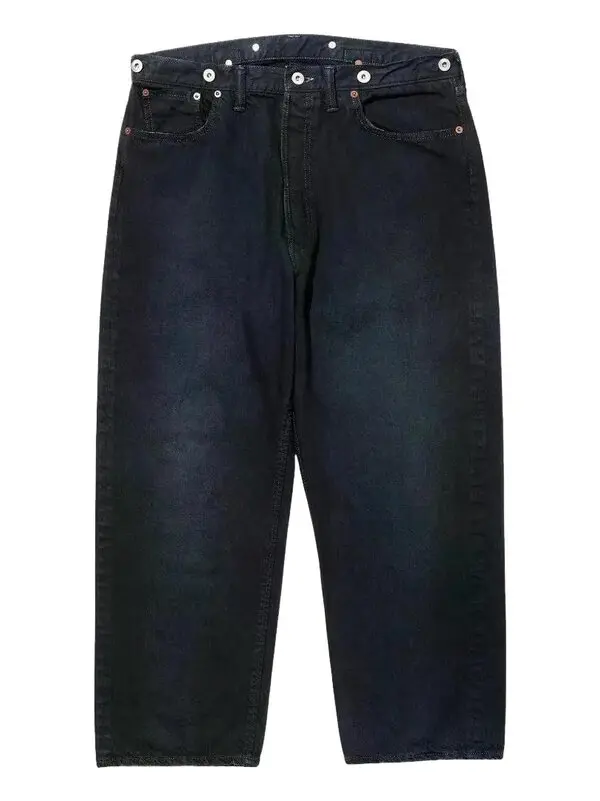 A.PRESSE Faded-effect Straight-leg Jeans - Black