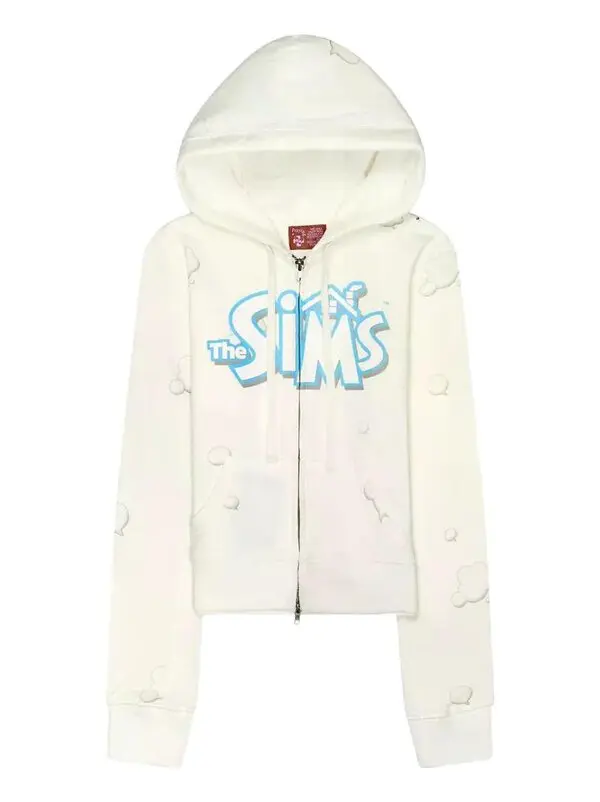 PRAYING Sims Logo-print Hoodie - Neutrals