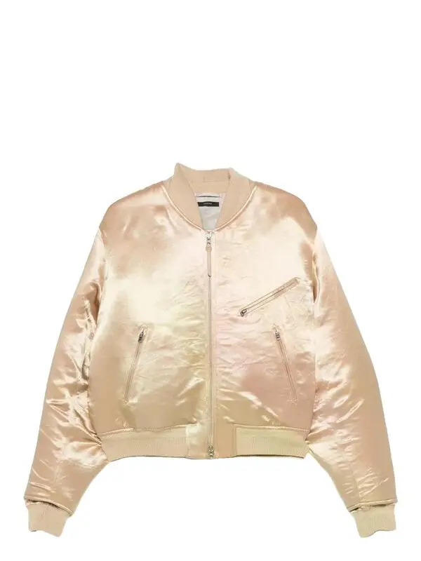 TOM FORD Satin Bomber Jacket - Neutrals