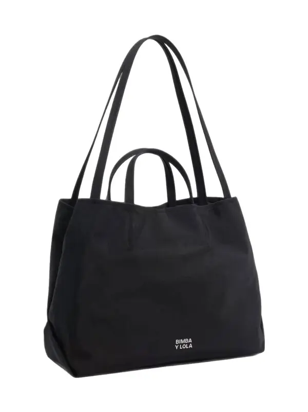 Bimba Y Lola Large Nylon Shopper Bag - Black