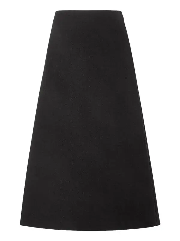 Fendi A-line Midi Skirt - Black