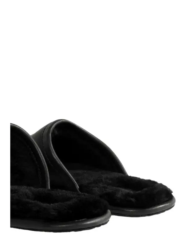UGG X Willy Chavarria Hotel Calf Leather Slippers - Black
