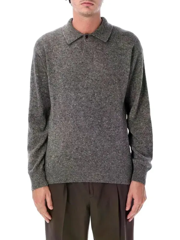 Auralee Cashmere Polo Shirt - Grey