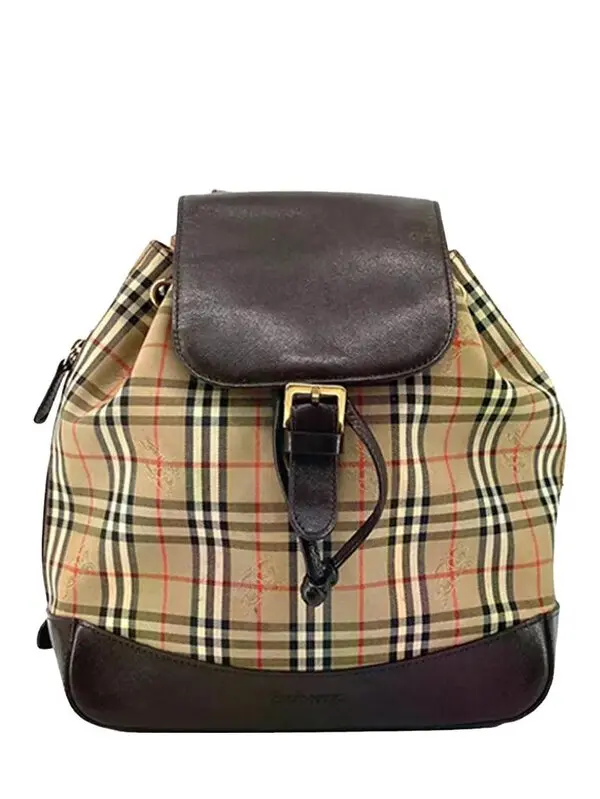 Burberry 2000-2017 Haymarket Check Canvas Backpack - Neutrals