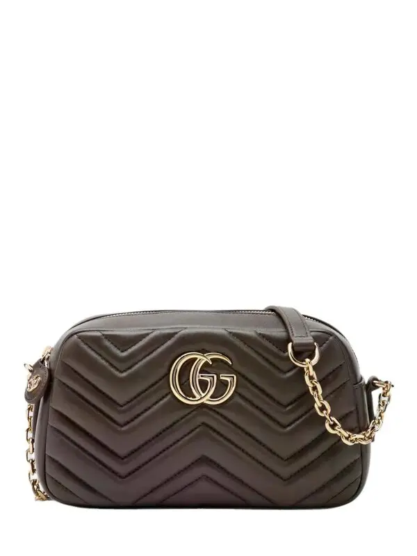 Gucci Small Gg Marmont Matelassé Cross Body Bag - Brown