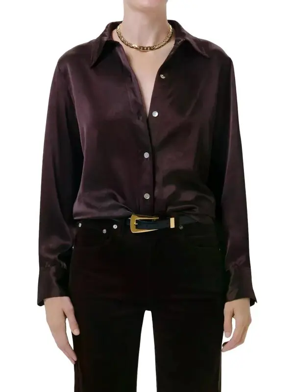 Citizens Of Humanity Tullah Hammered Satin Shirt - Purple