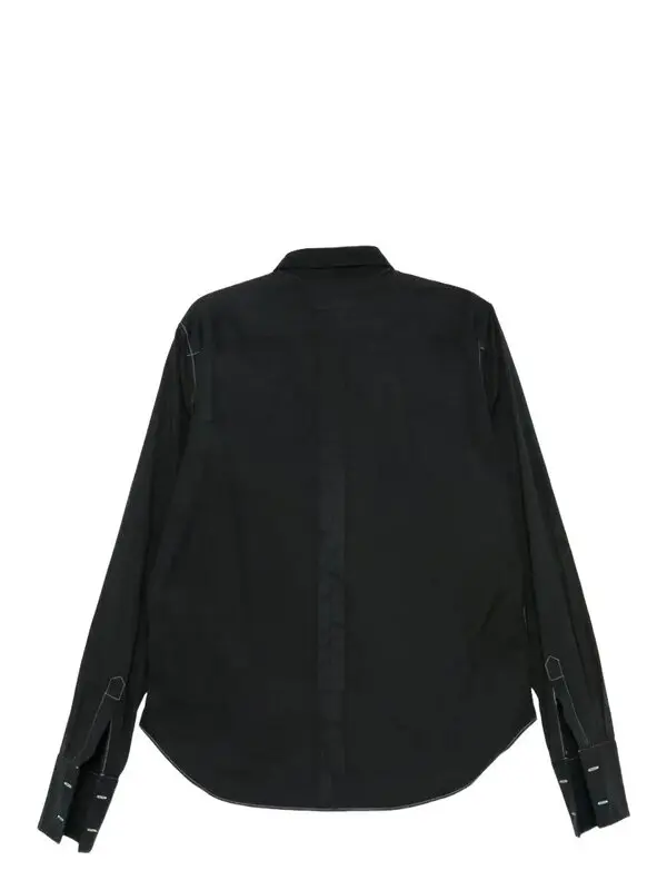 ROMEO GIGLI 1990s Contrast-stitch Shirt - Black