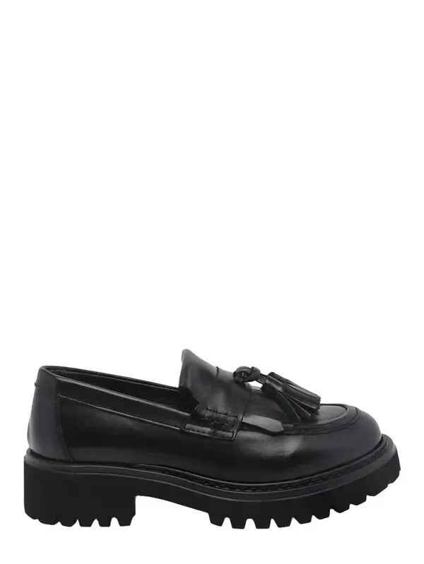 PAWELK'S Tassel-detail Chunky-sole Loafers - Black