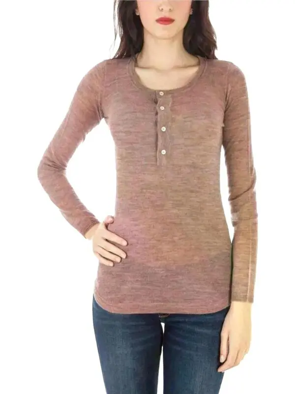 Fred Perry Henley-neck Top - Pink