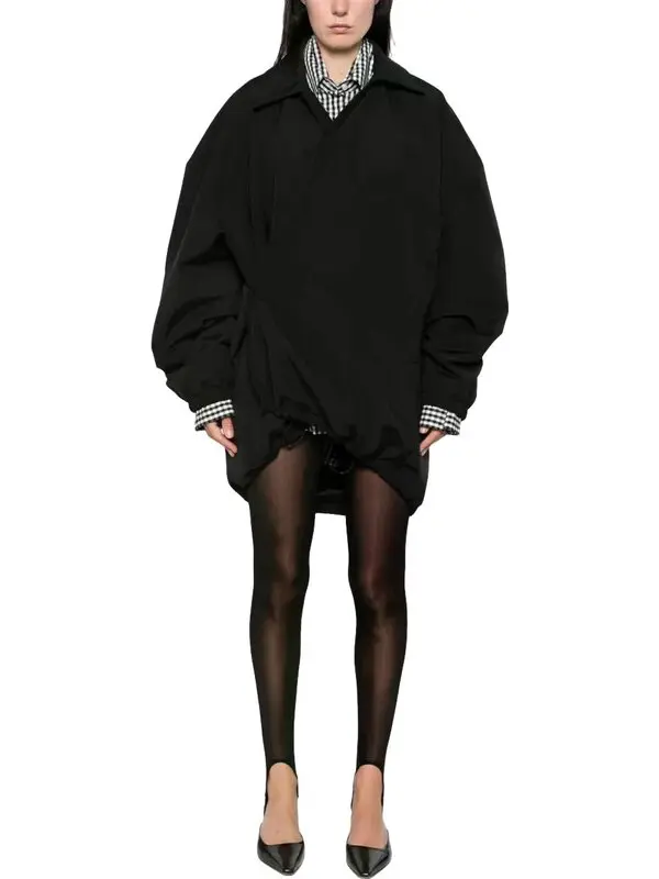 Marie Adam-Leenaerdt Oversized Draped Hoodie Coat - Black