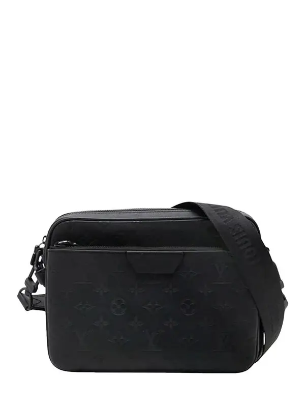 LOUIS VUITTON 2021-2026 Monogram Shadow Trio Messenger Crossbody Bag - Black