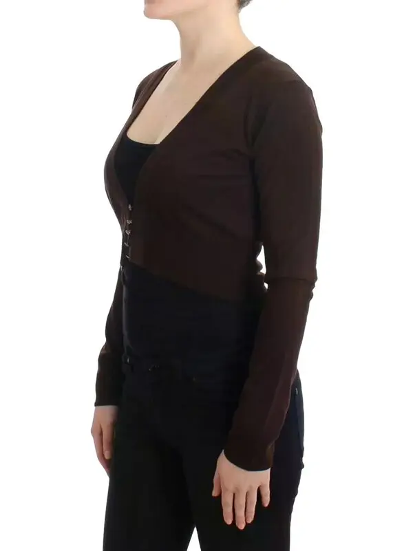 Roberto Cavalli Cropped Cardigan - Brown