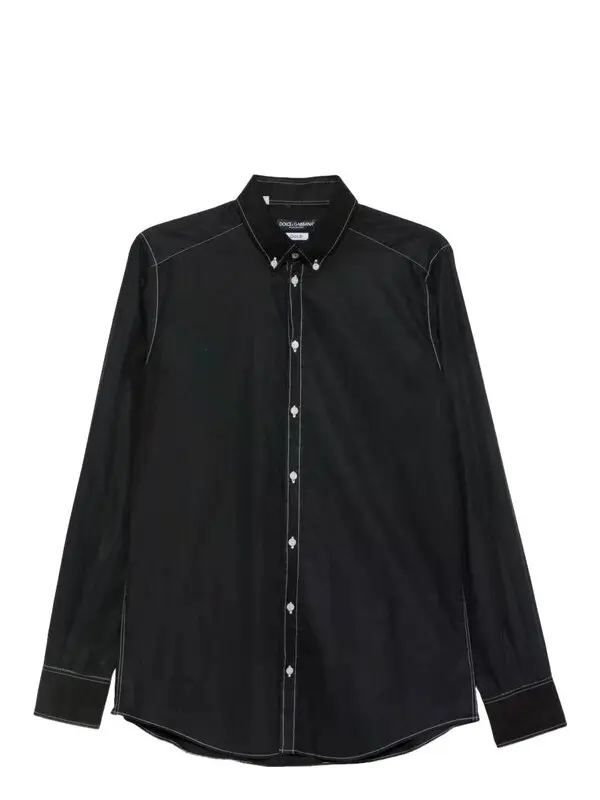 Dolce & Gabbana 2000s Contrast-stitch Shirt - Black