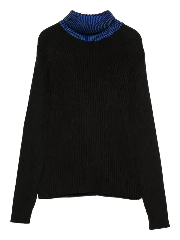 Versace 1990s Turtleneck Sweater - Black