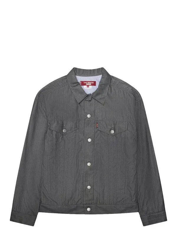 Junya Watanabe Striped Shirt Jacket - Grey